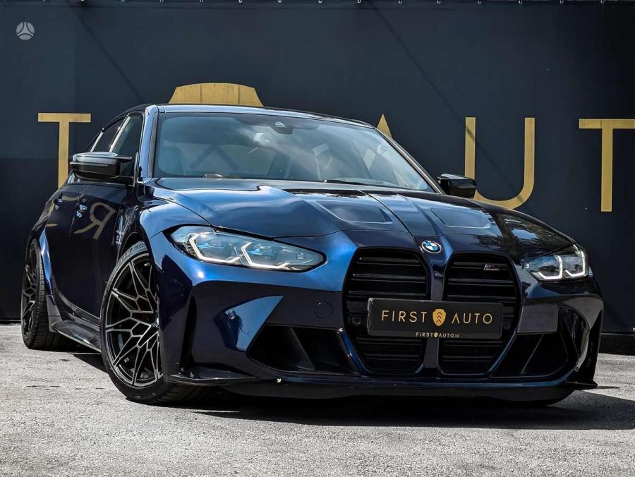 Zils BMW M3 2022 Tukums, ar dzinēja tilpumu 2.99 L un nobraukumu 91 tūkst. km par 69990 €, foto 1 vietnē AUTOMOTO.COM.LV