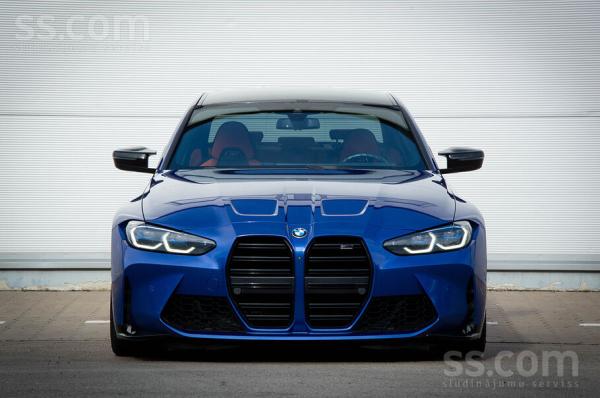 Zils BMW M3 2023 Rīga, ar dzinēja tilpumu 3.00 L un nobraukumu 50 tūkst. km par 69000 €, foto 1 vietnē AUTOMOTO.COM.LV