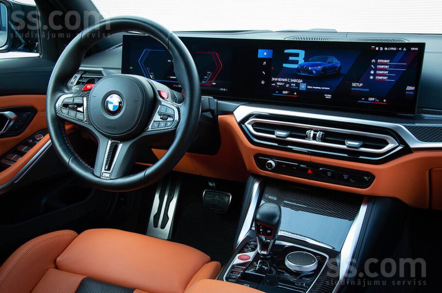 Zils BMW M3 2023 Rīga, ar dzinēja tilpumu 3.00 L un nobraukumu 50 tūkst. km par 69000 €, foto 9 vietnē AUTOMOTO.COM.LV