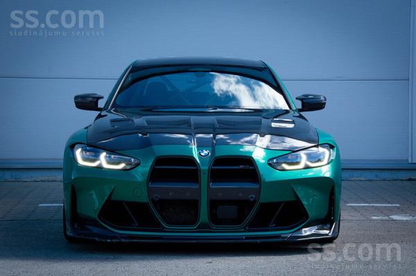 Green BMW M3 2021 in Riga, with an engine capacity of 3.00 L and mileage of 39 thousand km for 75000 €, photo 1 on AUTOMOTO.COM.LV
