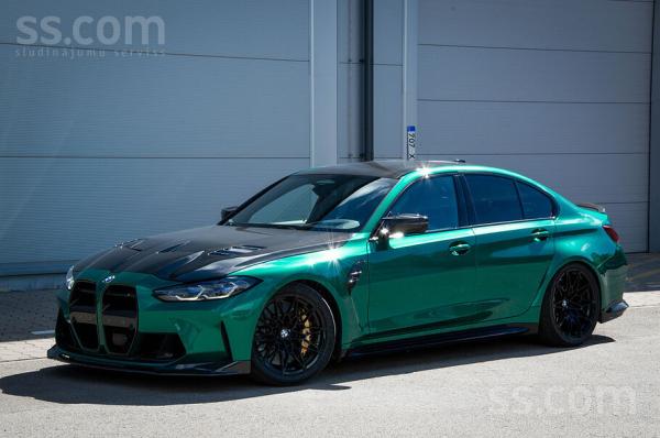Green BMW M3 2021 in Riga, with an engine capacity of 3.00 L and mileage of 39 thousand km for 75000 €, photo 3 on AUTOMOTO.COM.LV