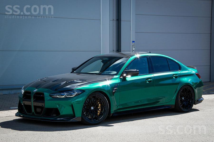 Zaļš BMW M3 2021 Rīga, ar dzinēja tilpumu 3.00 L un nobraukumu 39 tūkst. km par 75000 €, foto 4 vietnē AUTOMOTO.COM.LV