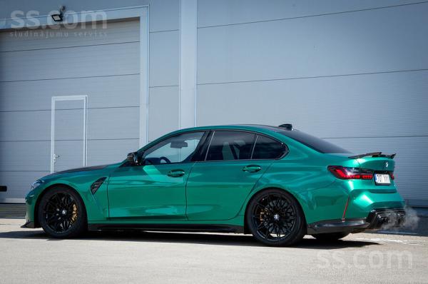 Green BMW M3 2021 in Riga, with an engine capacity of 3.00 L and mileage of 39 thousand km for 75000 €, photo 5 on AUTOMOTO.COM.LV