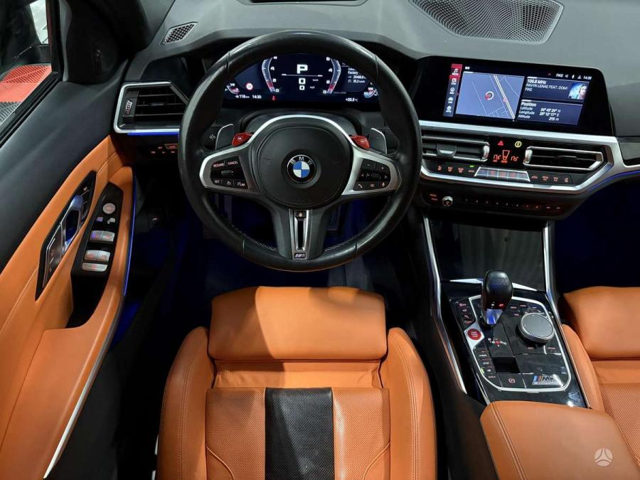 Green BMW M3 2021 in Vilnius, with an engine capacity of 2.99 L and mileage of 26 thousand km for 62000 €, photo 22 on AUTOMOTO.COM.LV
