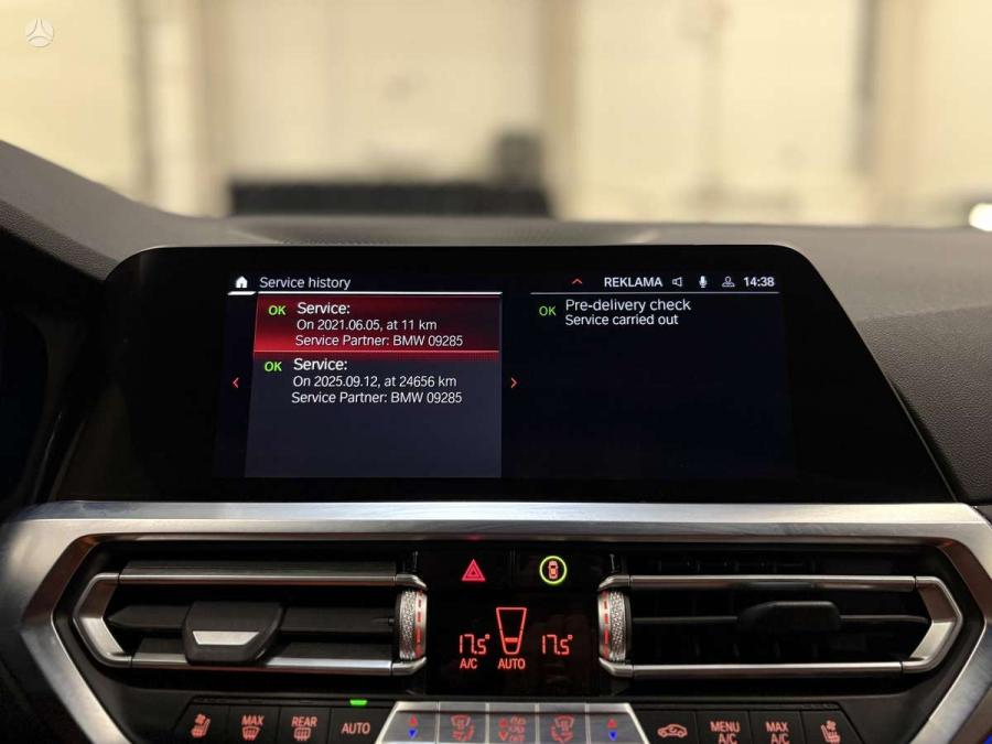 Green BMW M3 2021 in Vilnius, with an engine capacity of 2.99 L and mileage of 26 thousand km for 62000 €, photo 29 on AUTOMOTO.COM.LV