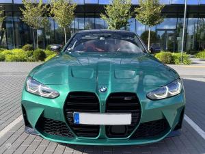 Zaļš BMW M3 2021 Viļņa, ar dzinēja tilpumu 2.99 L un nobraukumu 72 tūkst. km par 63000 €, foto  vietnē AUTOMOTO.COM.LV