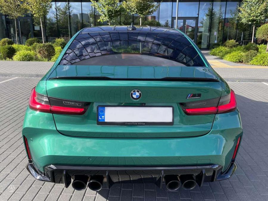 Green BMW M3 2021 in Vilnius, with an engine capacity of 2.99 L and mileage of 72 thousand km for 63000 €, photo 6 on AUTOMOTO.COM.LV