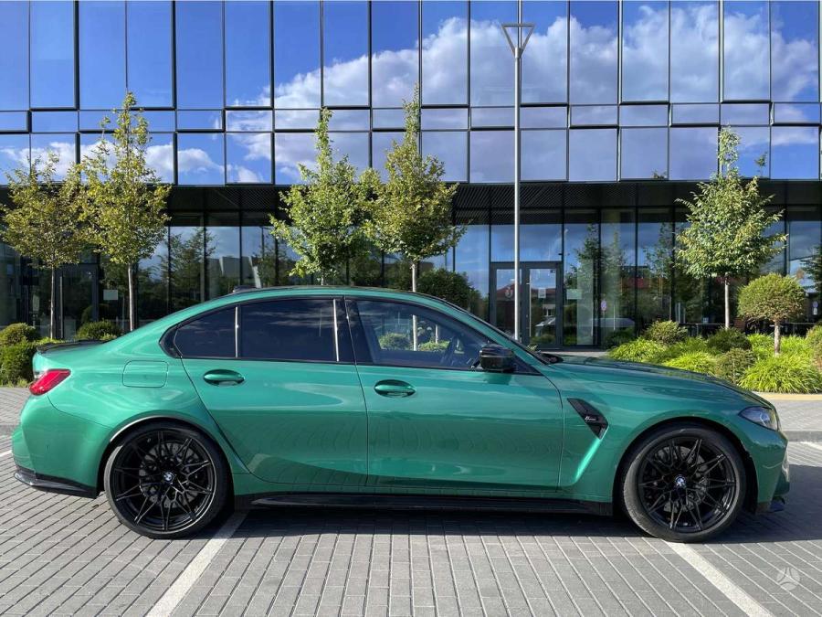 Green BMW M3 2021 in Vilnius, with an engine capacity of 2.99 L and mileage of 72 thousand km for 63000 €, photo 8 on AUTOMOTO.COM.LV