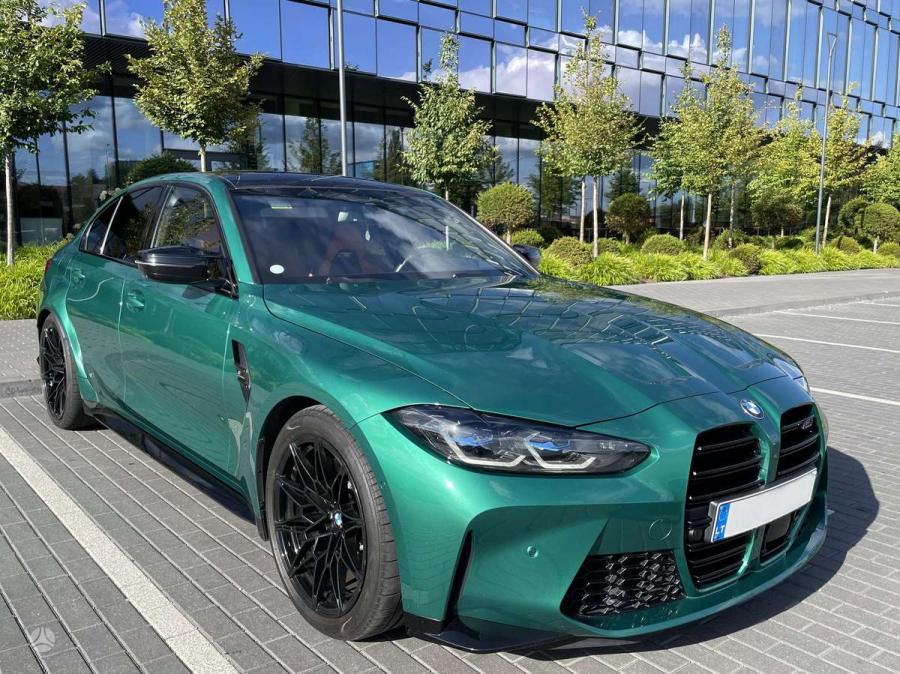 Green BMW M3 2021 in Vilnius, with an engine capacity of 2.99 L and mileage of 72 thousand km for 63000 €, photo 10 on AUTOMOTO.COM.LV