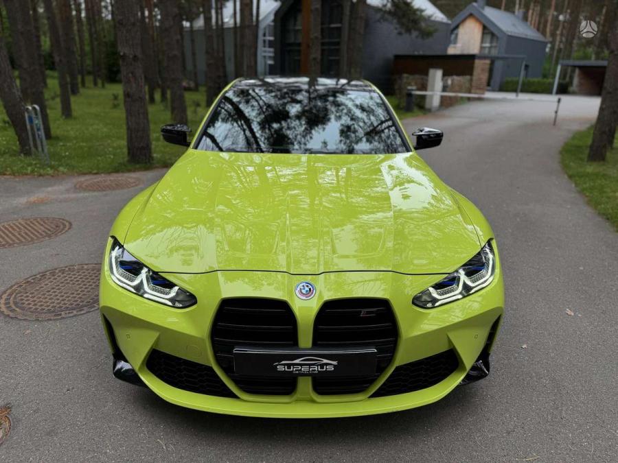Green BMW M3 2022 in Vilnius, with an engine capacity of 2.99 L and mileage of 28 thousand km for 67500 €, photo 6 on AUTOMOTO.COM.LV