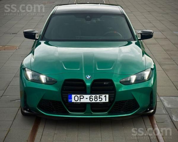 Green BMW M3 2025 in Riga, with an engine capacity of 3.00 L and mileage of 3 thousand km for 89000 €, photo 1 on AUTOMOTO.COM.LV