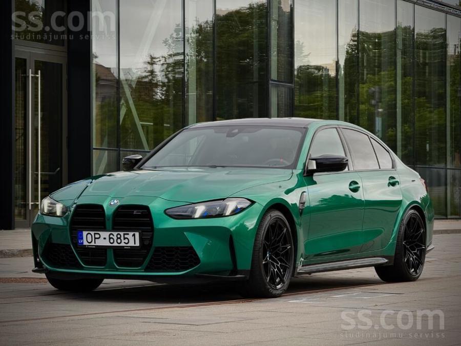 Green BMW M3 2025 in Riga, with an engine capacity of 3.00 L and mileage of 3 thousand km for 89000 €, photo 3 on AUTOMOTO.COM.LV