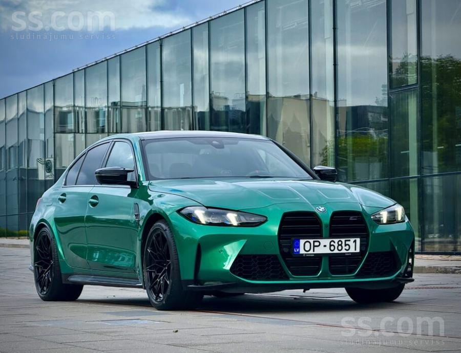 Green BMW M3 2025 in Riga, with an engine capacity of 3.00 L and mileage of 3 thousand km for 89000 €, photo 4 on AUTOMOTO.COM.LV