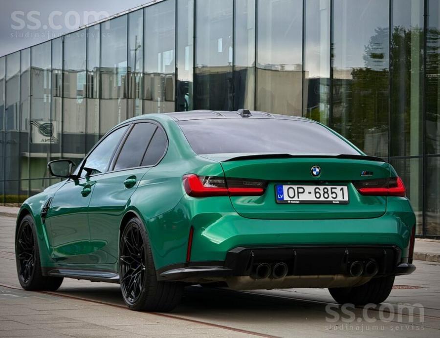 Green BMW M3 2025 in Riga, with an engine capacity of 3.00 L and mileage of 3 thousand km for 89000 €, photo 5 on AUTOMOTO.COM.LV