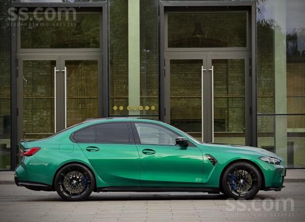 Green BMW M3 2025 in Riga, with an engine capacity of 3.00 L and mileage of 3 thousand km for 89000 €, photo 7 on AUTOMOTO.COM.LV