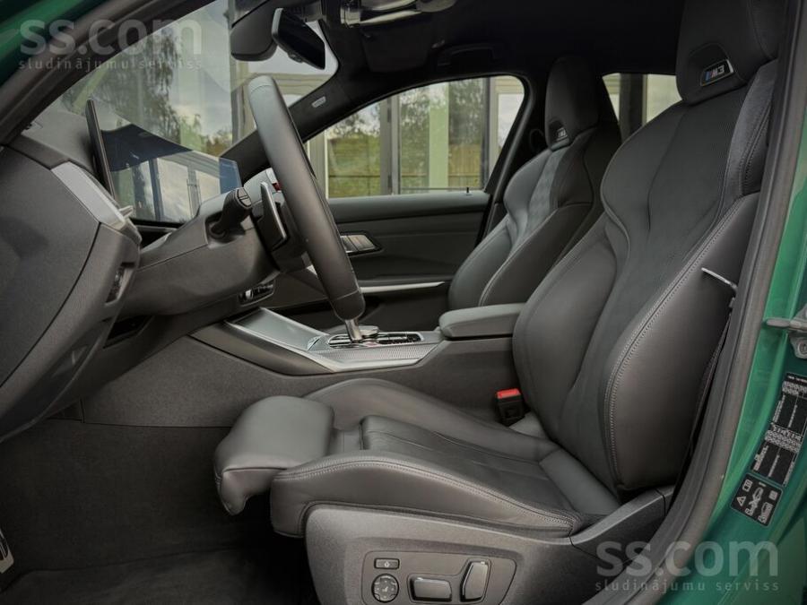 Green BMW M3 2025 in Riga, with an engine capacity of 3.00 L and mileage of 3 thousand km for 89000 €, photo 23 on AUTOMOTO.COM.LV