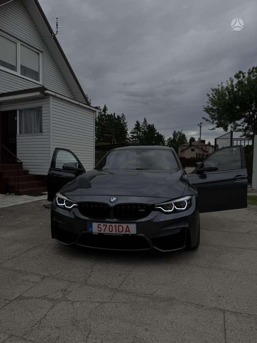 Grey BMW M3 2016 in Vilnius, with an engine capacity of 3.00 L and mileage of 77 thousand km for 41500 €, photo 1 on AUTOMOTO.COM.LV