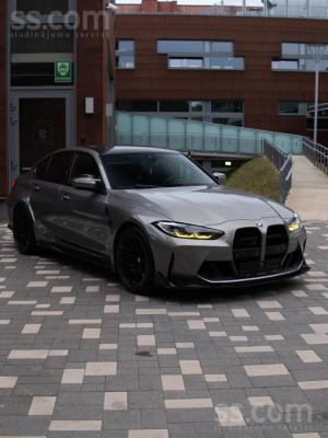 Pelēks BMW M3 2022 Liepāja, ar dzinēja tilpumu 3.00 L un nobraukumu 23 tūkst. km par 48250 €, foto  vietnē AUTOMOTO.COM.LV