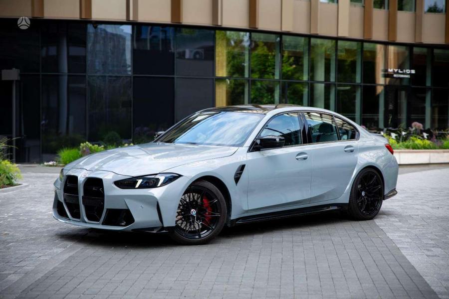Grey BMW M3 2023 in Vilnius, with an engine capacity of 2.99 L and mileage of 17 thousand km for 70900 €, photo 4 on AUTOMOTO.COM.LV