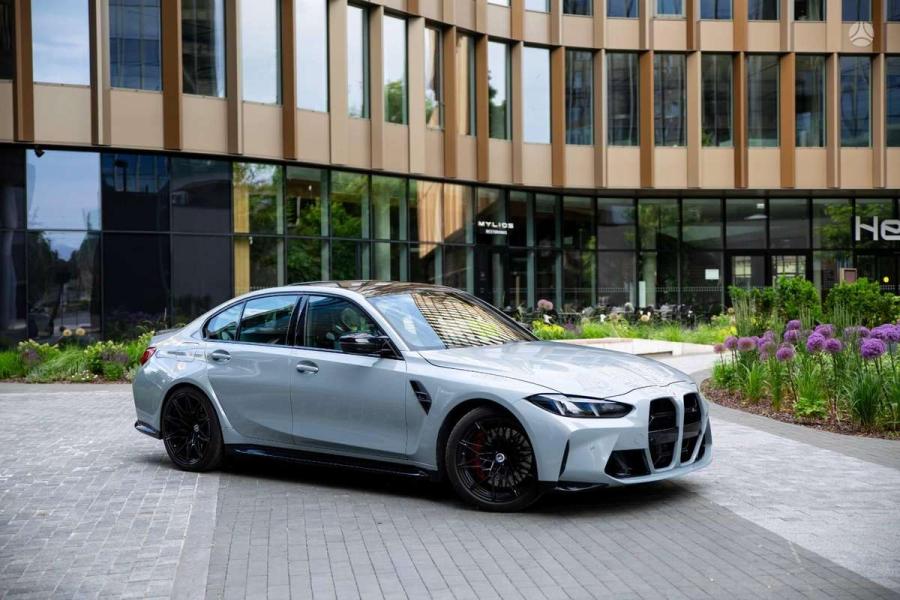 Grey BMW M3 2023 in Vilnius, with an engine capacity of 2.99 L and mileage of 17 thousand km for 70900 €, photo 5 on AUTOMOTO.COM.LV