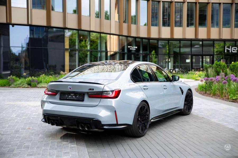 Grey BMW M3 2023 in Vilnius, with an engine capacity of 2.99 L and mileage of 17 thousand km for 70900 €, photo 7 on AUTOMOTO.COM.LV
