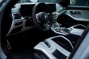 Grey BMW M3 2023 in Vilnius, with an engine capacity of 2.99 L and mileage of 17 thousand km for 70900 €, photo 12 on AUTOMOTO.COM.LV