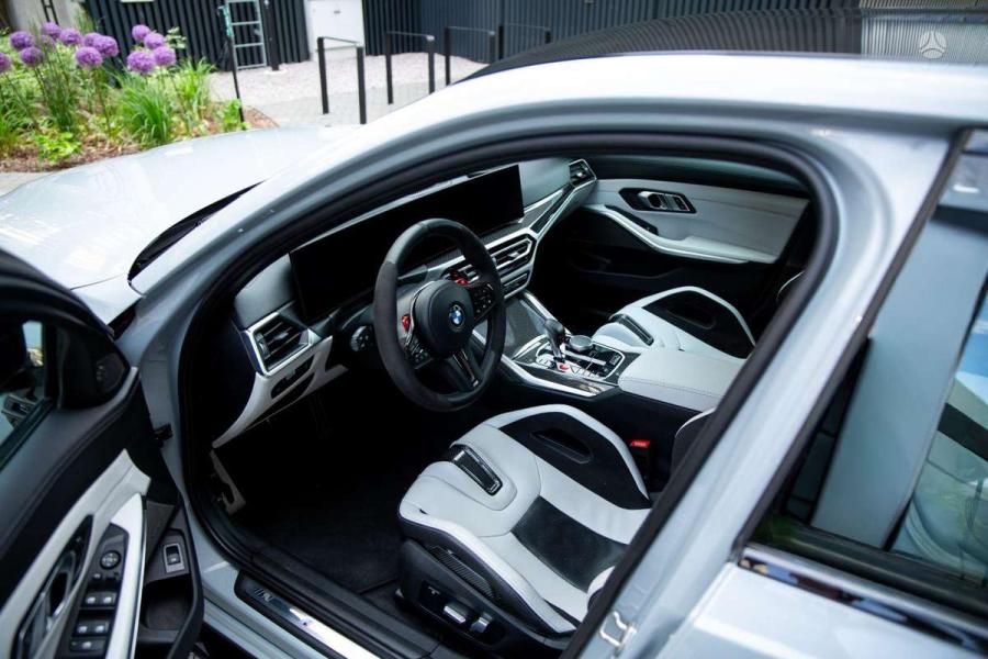 Grey BMW M3 2023 in Vilnius, with an engine capacity of 2.99 L and mileage of 17 thousand km for 70900 €, photo 14 on AUTOMOTO.COM.LV