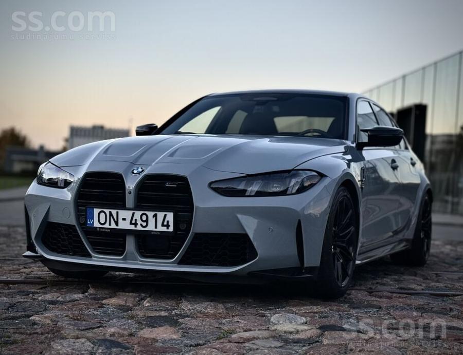 Pelēks BMW M3 2025 Rīga, ar dzinēja tilpumu 3.00 L un nobraukumu 17 tūkst. km par 87000 €, foto 1 vietnē AUTOMOTO.COM.LV