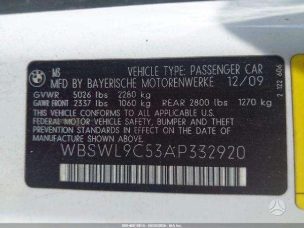 Balts BMW M3 2010 Klaipėda, ar dzinēja tilpumu 0.00 L un nobraukumu 188 tūkst. km par 7200 €, foto 9 vietnē AUTOMOTO.COM.LV