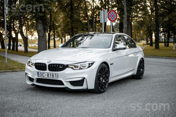 White BMW M3 2018 in Daugavpils, with an engine capacity of 3.00 L and mileage of 63 thousand km for 58300 €, photo 1 on AUTOMOTO.COM.LV