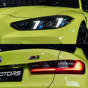 Yellow BMW M3 2022 in Vilnius, with an engine capacity of 2.99 L and mileage of 52 thousand km for 67999 €, photo 13 on AUTOMOTO.COM.LV