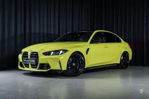 Yellow BMW M3 2022 in Vilnius, with an engine capacity of 2.99 L and mileage of 55 thousand km for 66500 €, photo  on AUTOMOTO.COM.LV