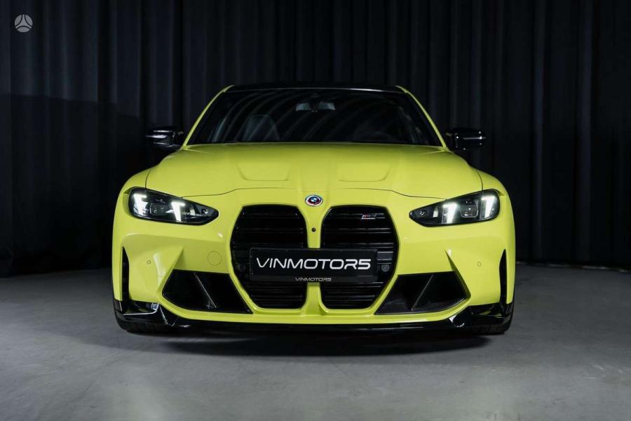 Yellow BMW M3 2022 in Vilnius, with an engine capacity of 2.99 L and mileage of 55 thousand km for 66500 €, photo 3 on AUTOMOTO.COM.LV