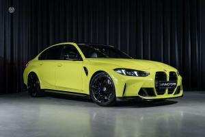 Yellow BMW M3 2022 in Vilnius, with an engine capacity of 2.99 L and mileage of 55 thousand km for 66500 €, photo 4 on AUTOMOTO.COM.LV