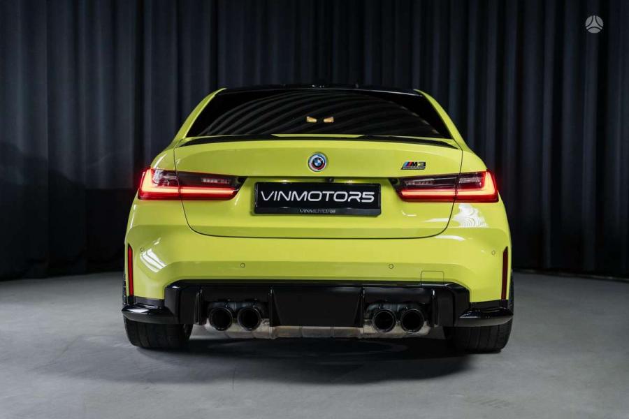 Yellow BMW M3 2022 in Vilnius, with an engine capacity of 2.99 L and mileage of 55 thousand km for 66500 €, photo 6 on AUTOMOTO.COM.LV