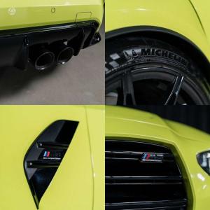 Yellow BMW M3 2022 in Vilnius, with an engine capacity of 2.99 L and mileage of 55 thousand km for 66500 €, photo 12 on AUTOMOTO.COM.LV