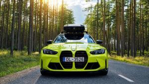 Yellow BMW M3 2024 in Riga, with an engine capacity of 2.99 L and mileage of 28 thousand km for 78900 €, photo  on AUTOMOTO.COM.LV