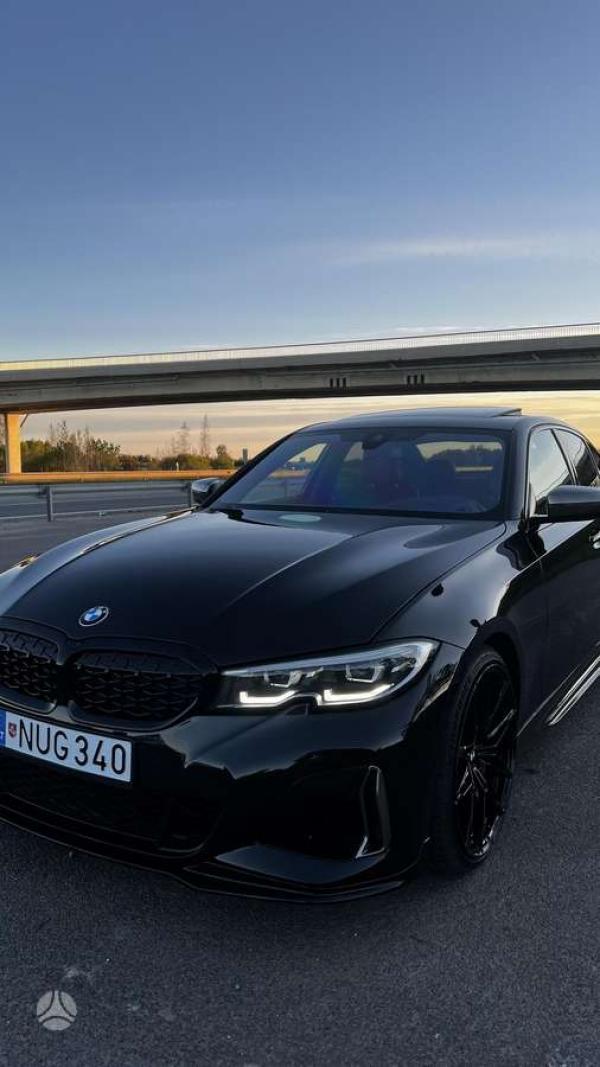 Black BMW M340 2020 in Vilnius, with an engine capacity of 3.00 L and mileage of 124 thousand km for 33000 €, photo 5 on AUTOMOTO.COM.LV