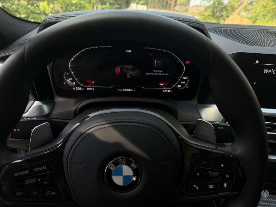 Black BMW M340 2020 in Vilnius, with an engine capacity of 3.00 L and mileage of 124 thousand km for 33000 €, photo 7 on AUTOMOTO.COM.LV