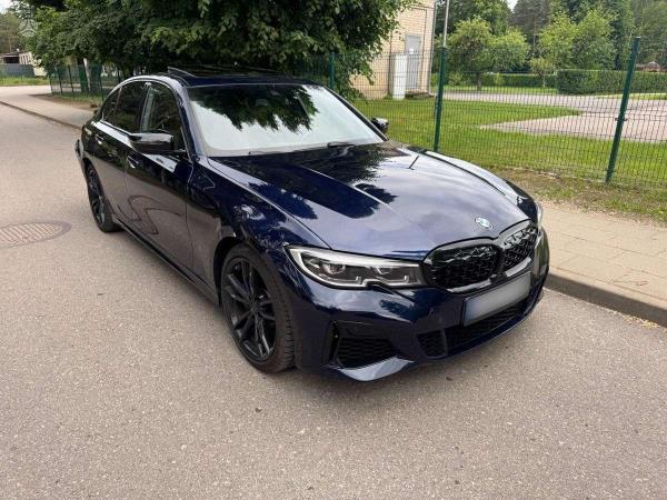 Blue BMW M340 2020 in Vilnius, with an engine capacity of 3.00 L and mileage of 99 thousand km for 24950 €, photo 2 on AUTOMOTO.COM.LV