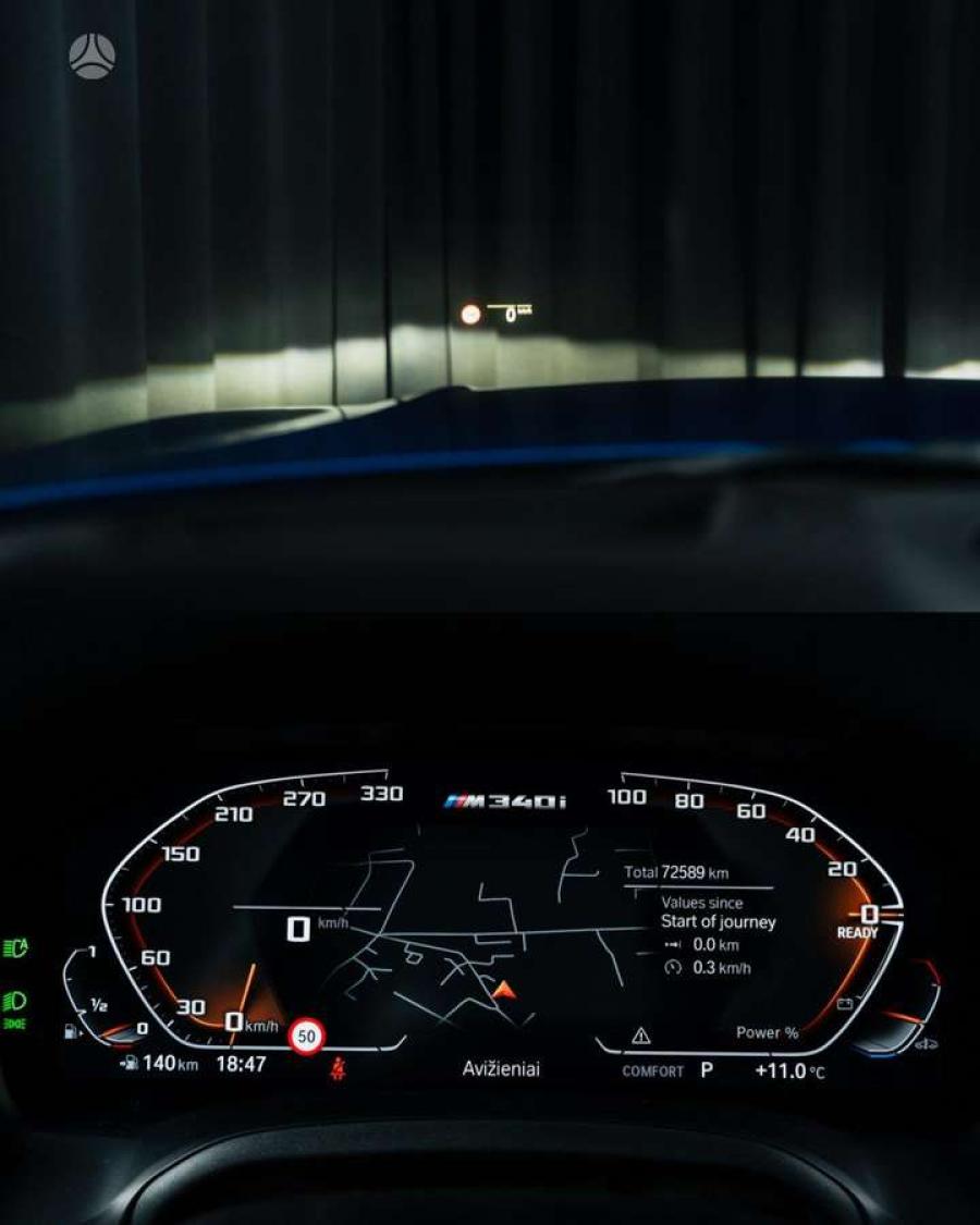 Zils BMW M340 2022 Viļņa, ar dzinēja tilpumu 3.00 L un nobraukumu 72 tūkst. km par 39999 €, foto 24 vietnē AUTOMOTO.COM.LV