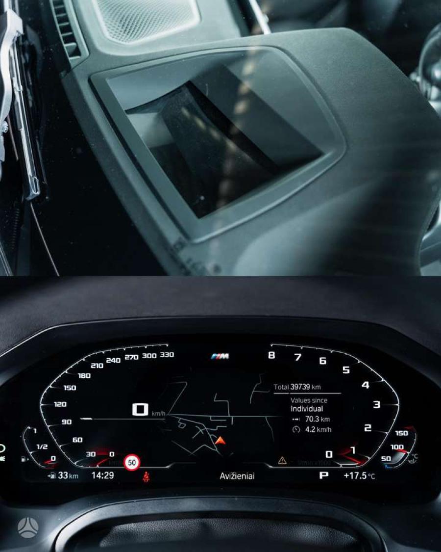 Grey BMW M340 2020 in Vilnius, with an engine capacity of 3.00 L and mileage of 40 thousand km for 35000 €, photo 17 on AUTOMOTO.COM.LV