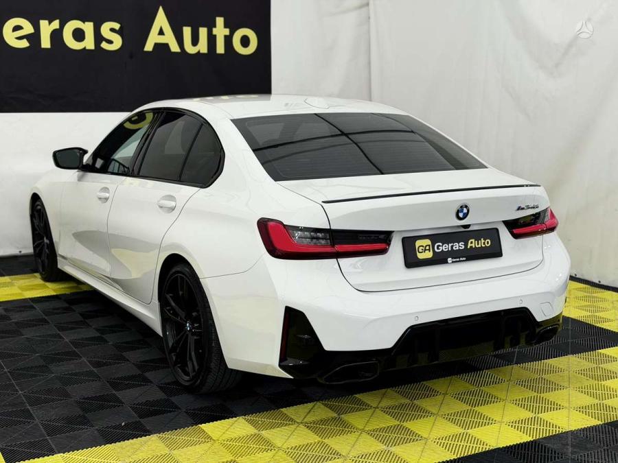White BMW M340 2024 in Vilnius, with an engine capacity of 3.00 L and mileage of 24 thousand km for 48800 €, photo 7 on AUTOMOTO.COM.LV