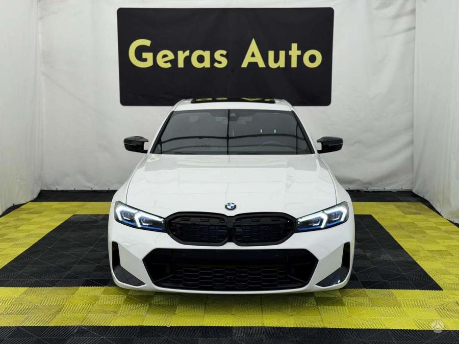 White BMW M340 2024 in Vilnius, with an engine capacity of 3.00 L and mileage of 24 thousand km for 48800 €, photo 8 on AUTOMOTO.COM.LV