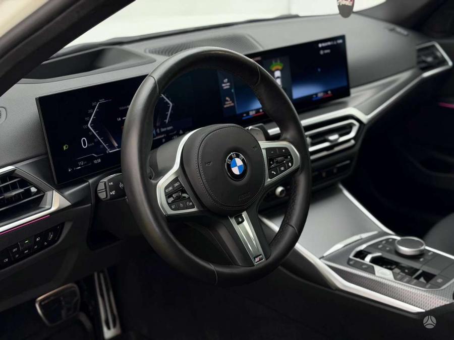 White BMW M340 2024 in Vilnius, with an engine capacity of 3.00 L and mileage of 24 thousand km for 48800 €, photo 10 on AUTOMOTO.COM.LV