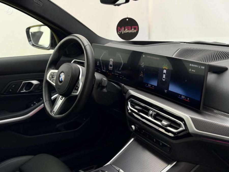 White BMW M340 2024 in Vilnius, with an engine capacity of 3.00 L and mileage of 24 thousand km for 48800 €, photo 15 on AUTOMOTO.COM.LV