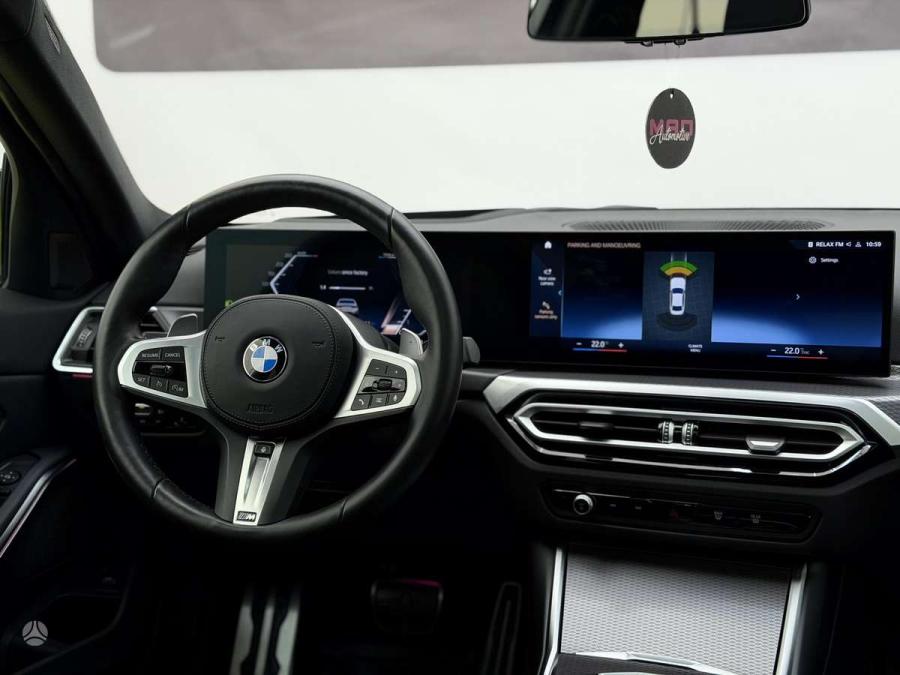 White BMW M340 2024 in Vilnius, with an engine capacity of 3.00 L and mileage of 24 thousand km for 48800 €, photo 16 on AUTOMOTO.COM.LV