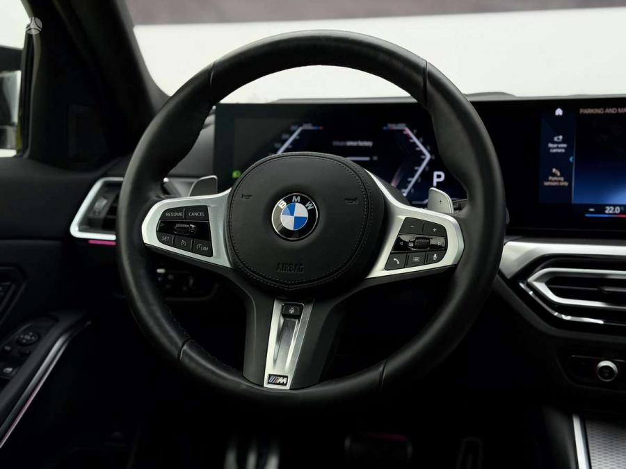 White BMW M340 2024 in Vilnius, with an engine capacity of 3.00 L and mileage of 24 thousand km for 48800 €, photo 18 on AUTOMOTO.COM.LV