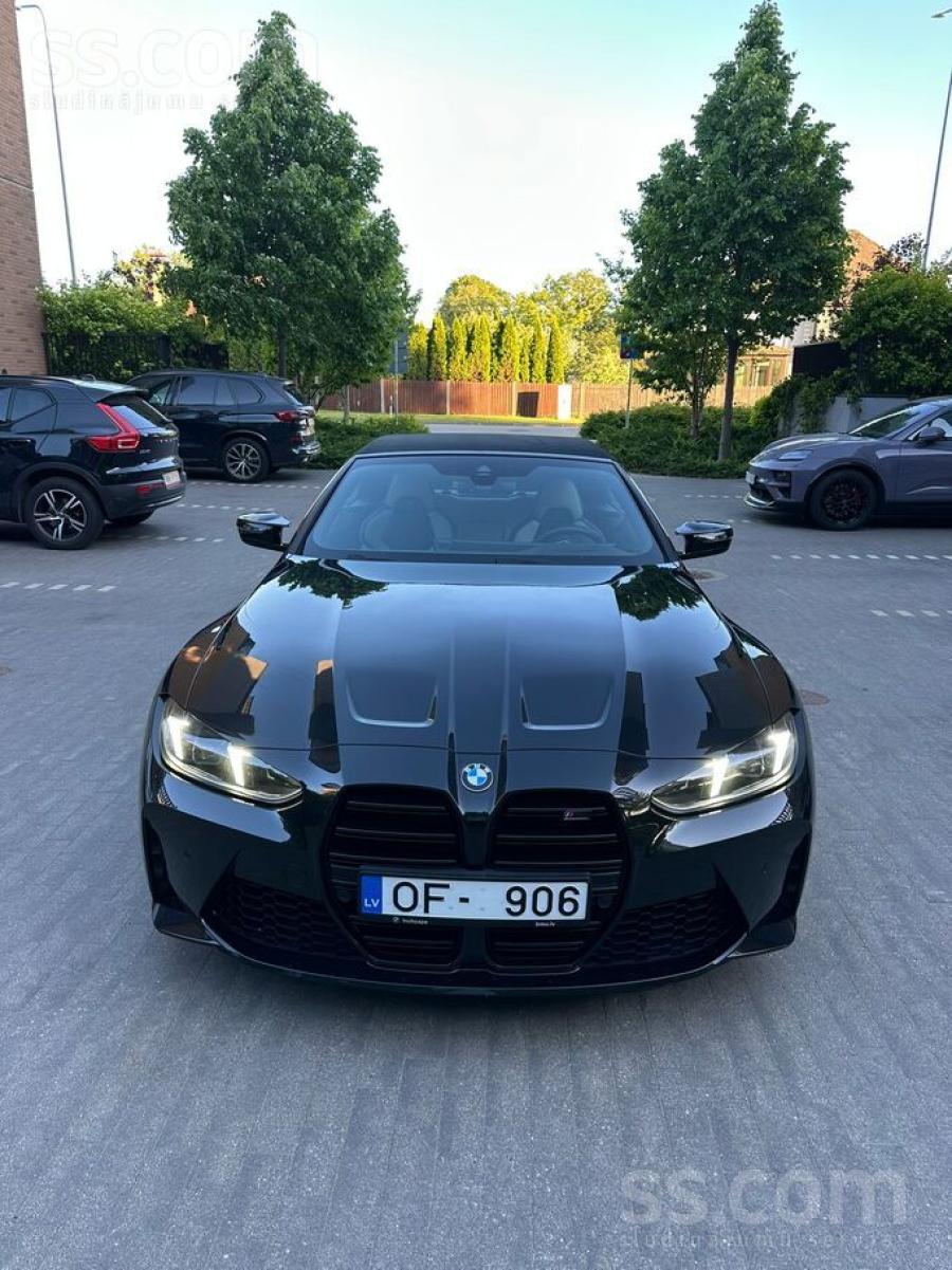 Black BMW M4 2024 in Riga, with an engine capacity of 3.00 L and mileage of 48 thousand km for 78000 €, photo 1 on AUTOMOTO.COM.LV