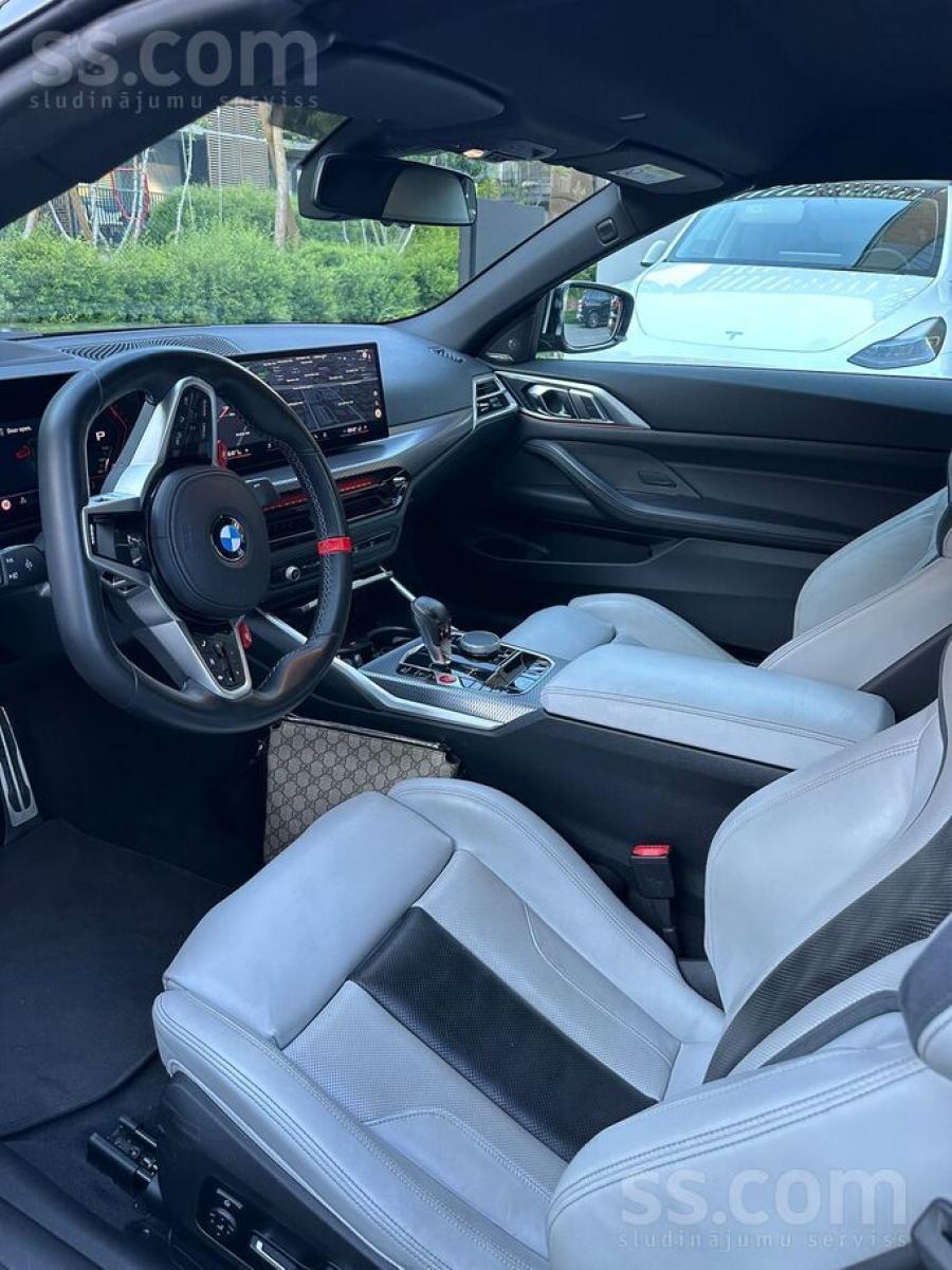 Black BMW M4 2024 in Riga, with an engine capacity of 3.00 L and mileage of 48 thousand km for 78000 €, photo 5 on AUTOMOTO.COM.LV